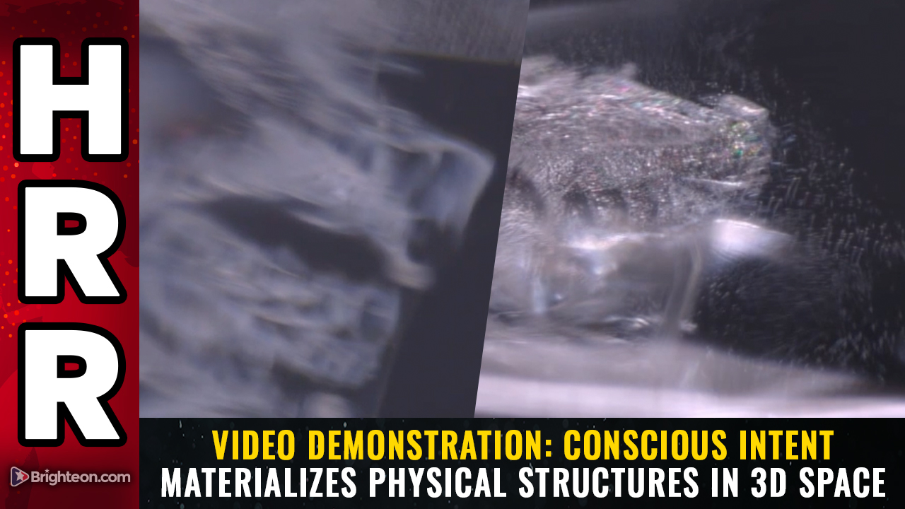 Video Demonstration: Conscious intent materializes physical structures ...