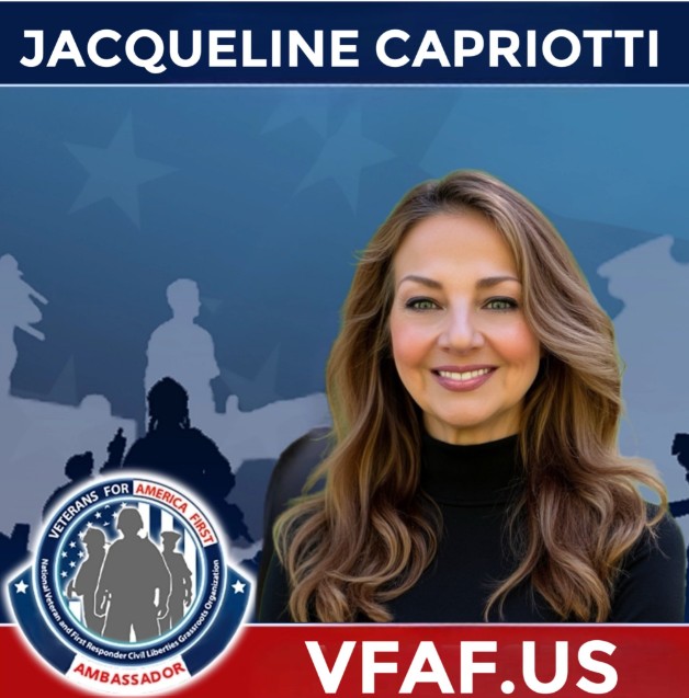 Jacqueline Capriotti, of New Jersey appointed National Ambassador, Veterans for America First ...