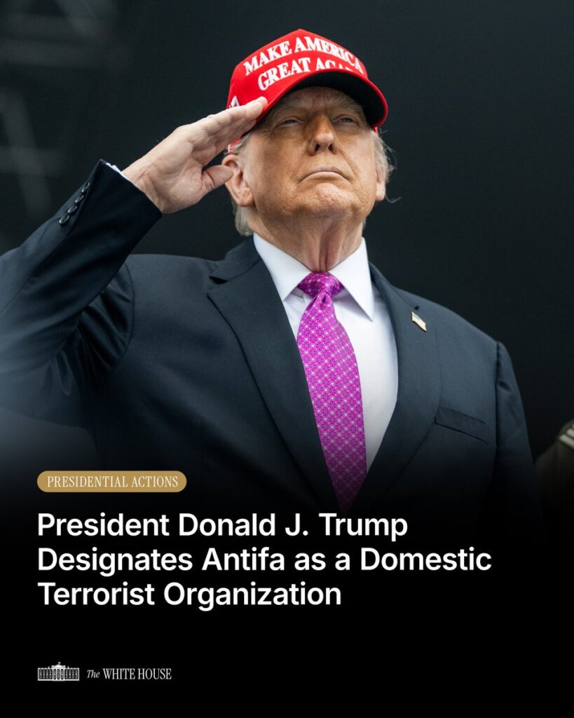 President Trump Signs Executive Order Designating ANTIFA as a Domestic ...