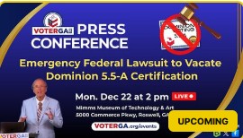 LIVE AT 2 EST: Georgia GA Press Conference: lawsuit intended to force ...