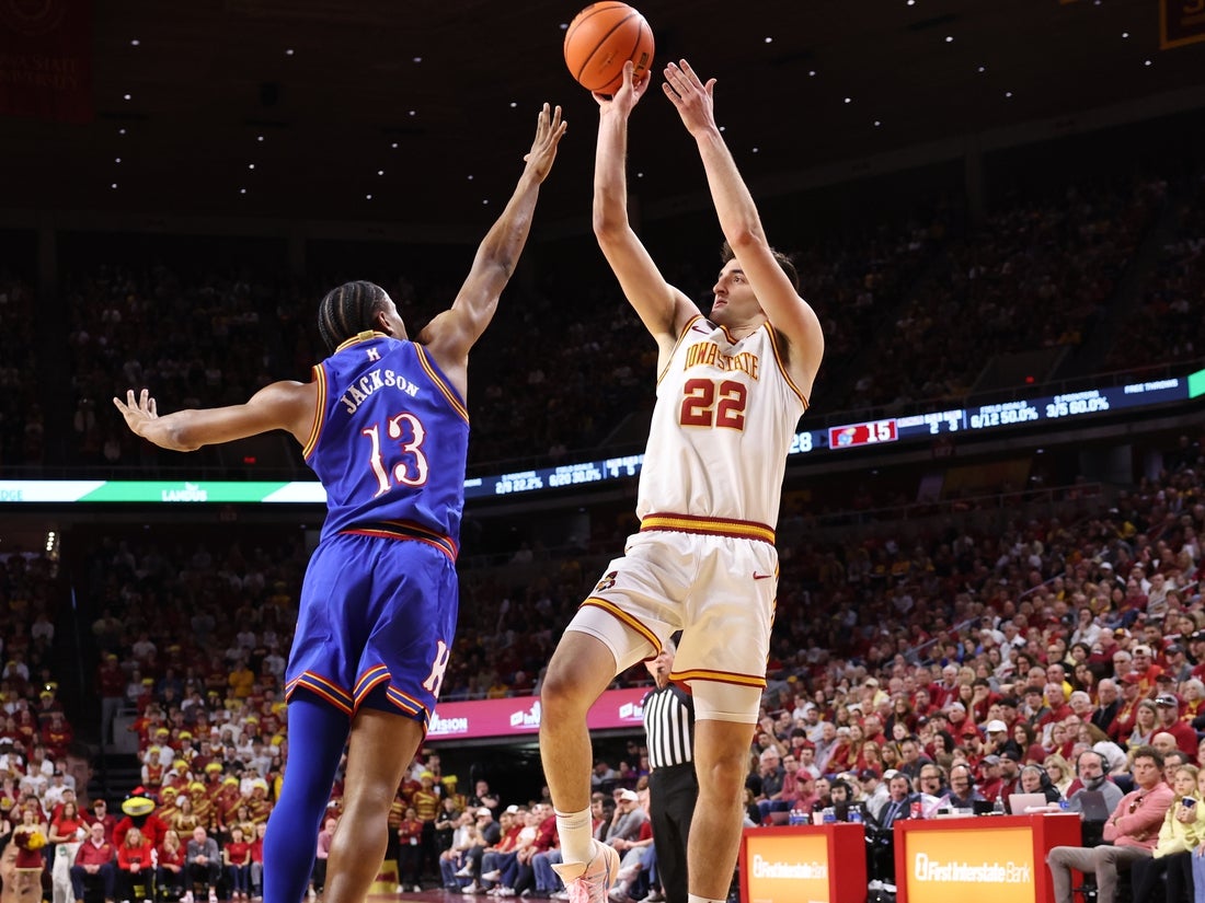 Milan Momcilovic, No. 5 Iowa State halt No. 9 Kansas’ win streak ...