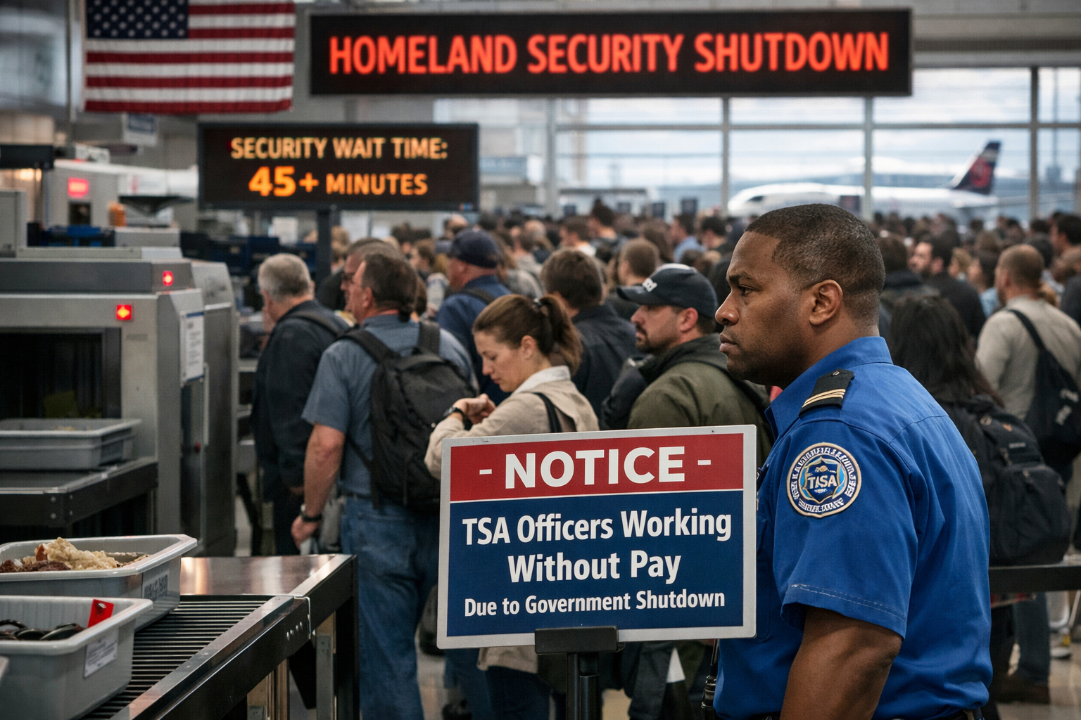Homeland Security Shutdown Raises Fears of Airport Delays as TSA ...