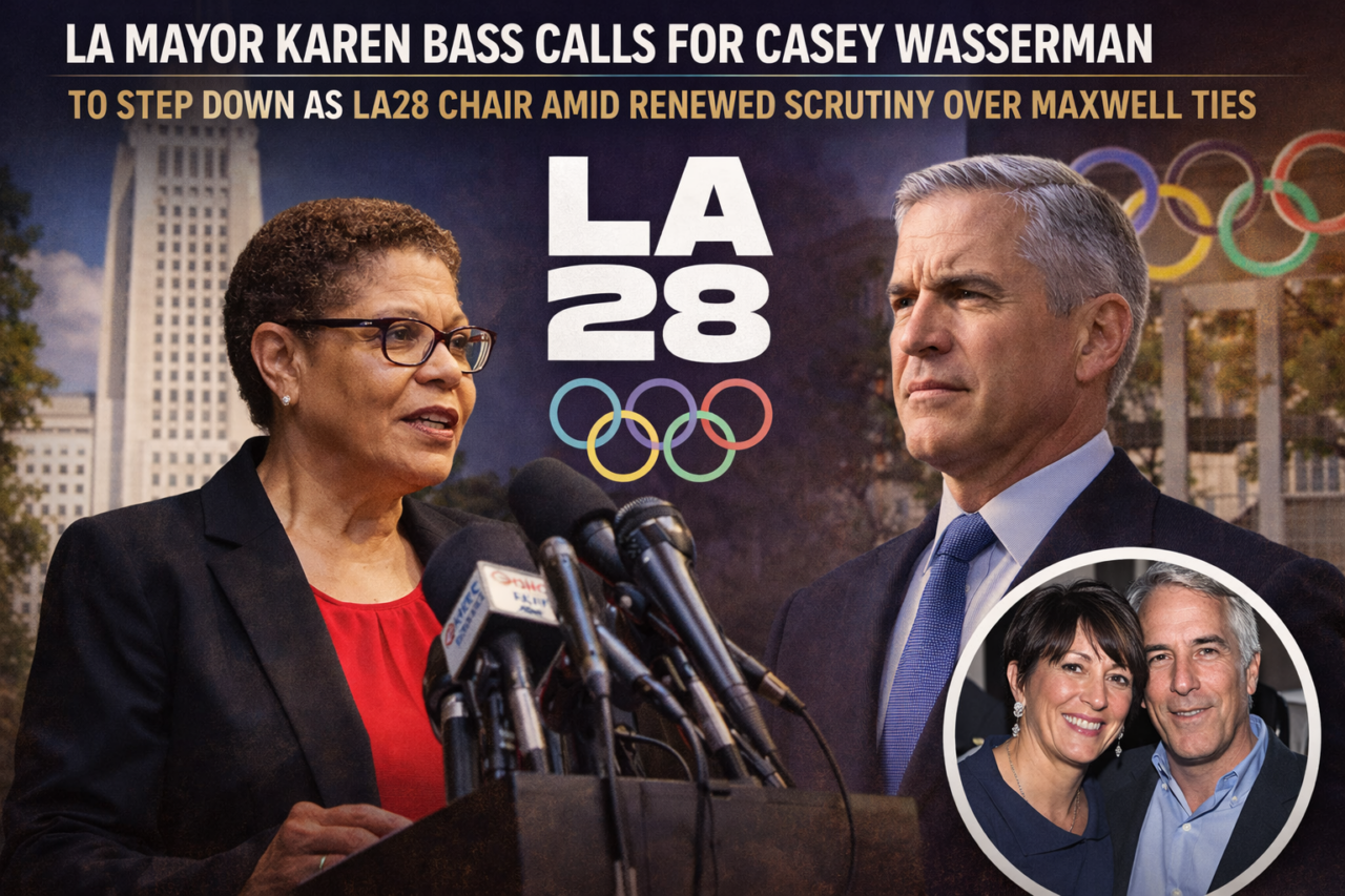 LA Mayor Karen Bass Calls for Casey Wasserman to Step Down as LA28 ...