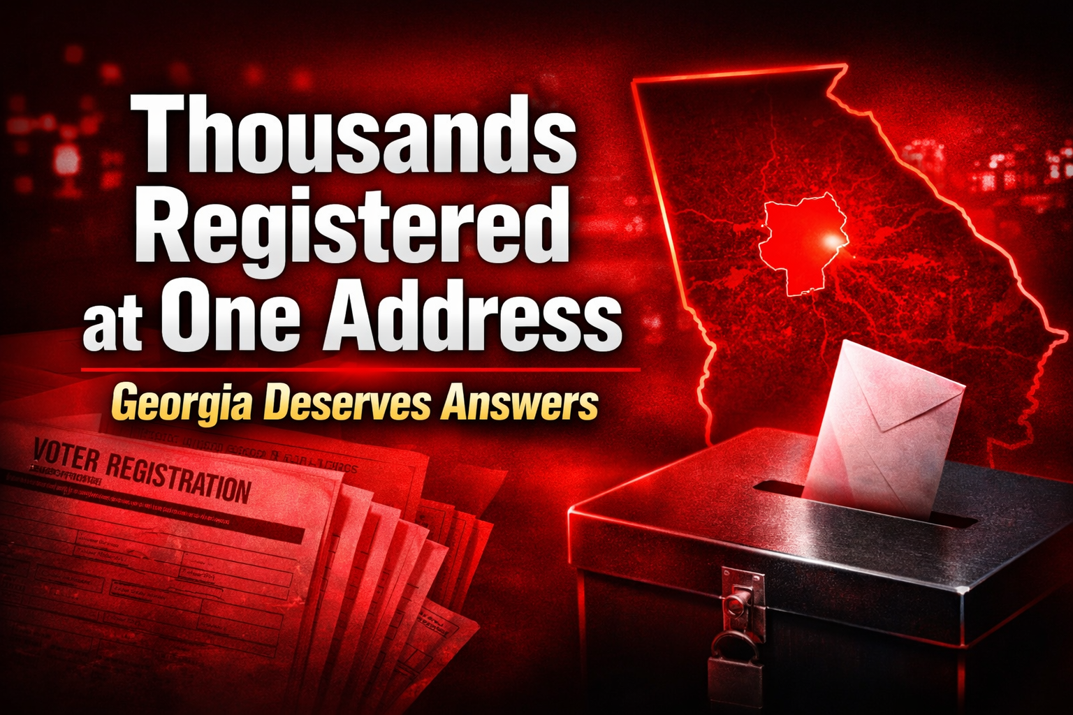 Thousands Registered at One Address. Georgia Deserves Answers – [your]NEWS