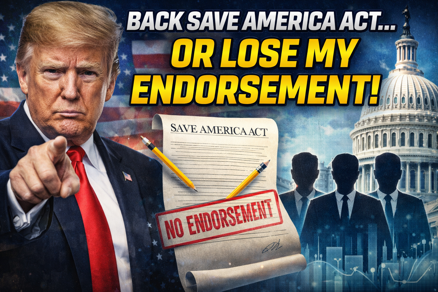 Trump Draws a Line: Back the SAVE America Act or Lose His Support ...