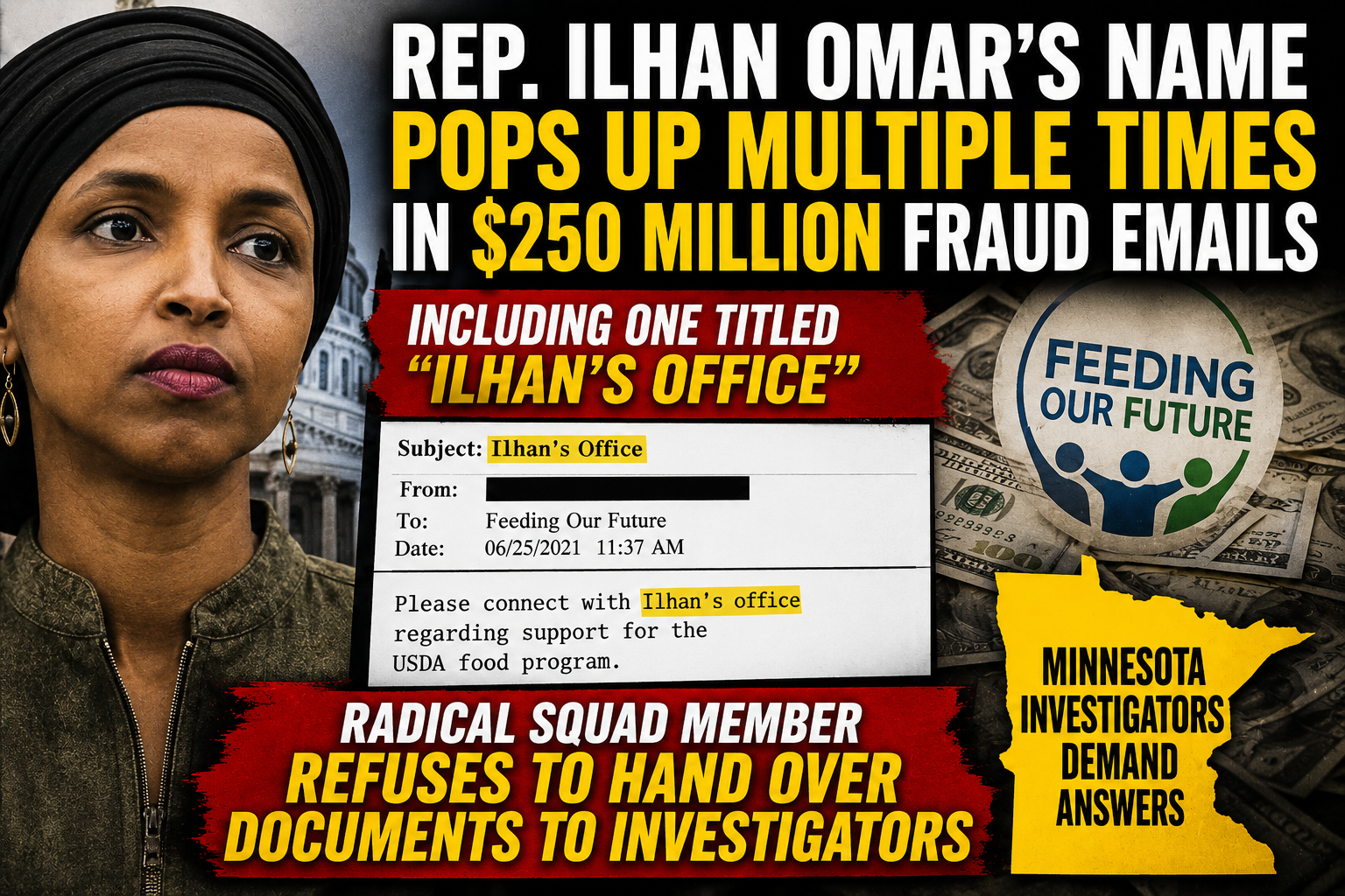 Rep. Ilhan Omar Under Fire After Her Name Appears Multiple Times in ...