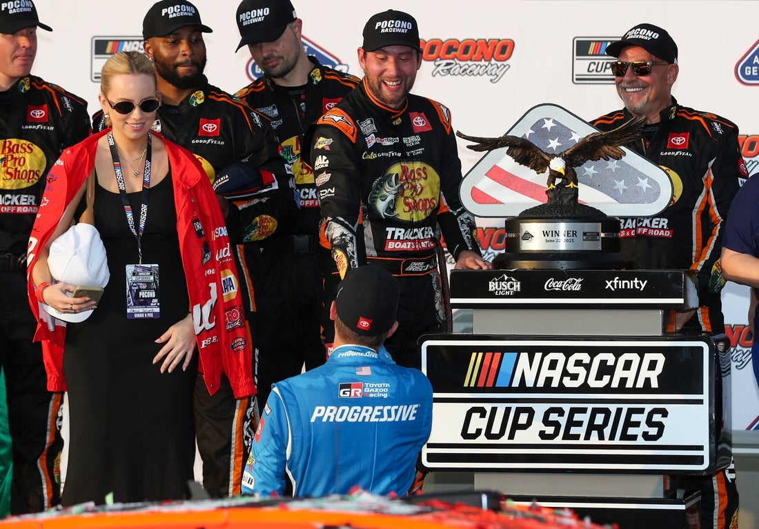 Points race tightening as drivers tackle Pocono’s ‘Tricky Triangle ...