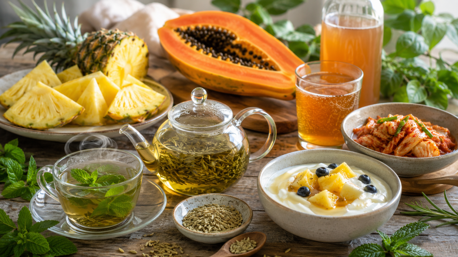 Peppermint, Fennel, Enzyme-Rich Fruits And Fermented Foods May Aid ...
