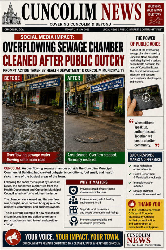 SOCIAL MEDIA IMPACT: OVERFLOWING SEWAGE CHAMBER CLEANED AFTER PUBLIC ...