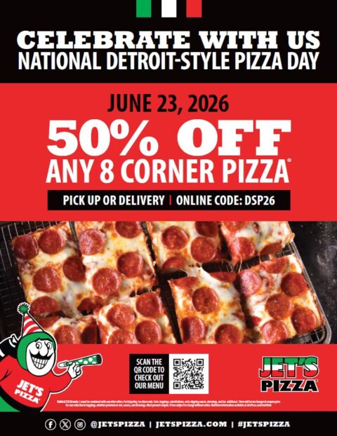 Jet’s Pizza Celebrates National Detroit-Style Pizza Day On June 23 With ...