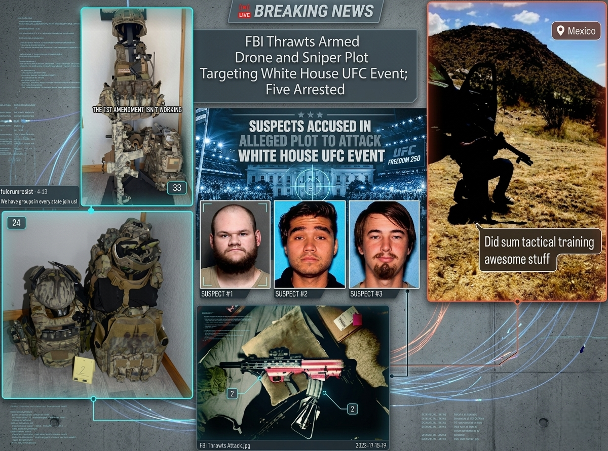 FBI Thwarts Armed Drone and Sniper Plot Targeting White House UFC Event ...